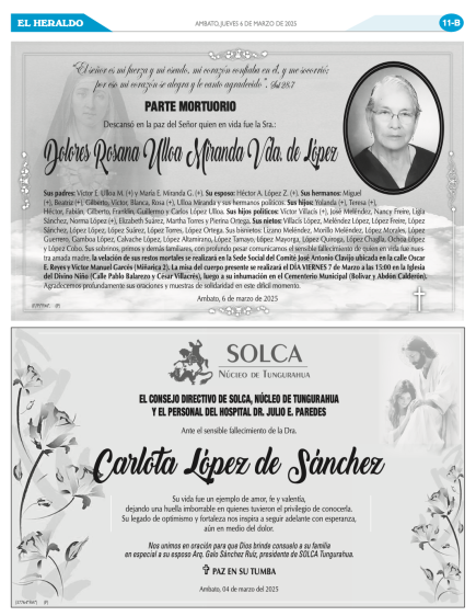 Partes Mortuorios archivos - El Heraldo