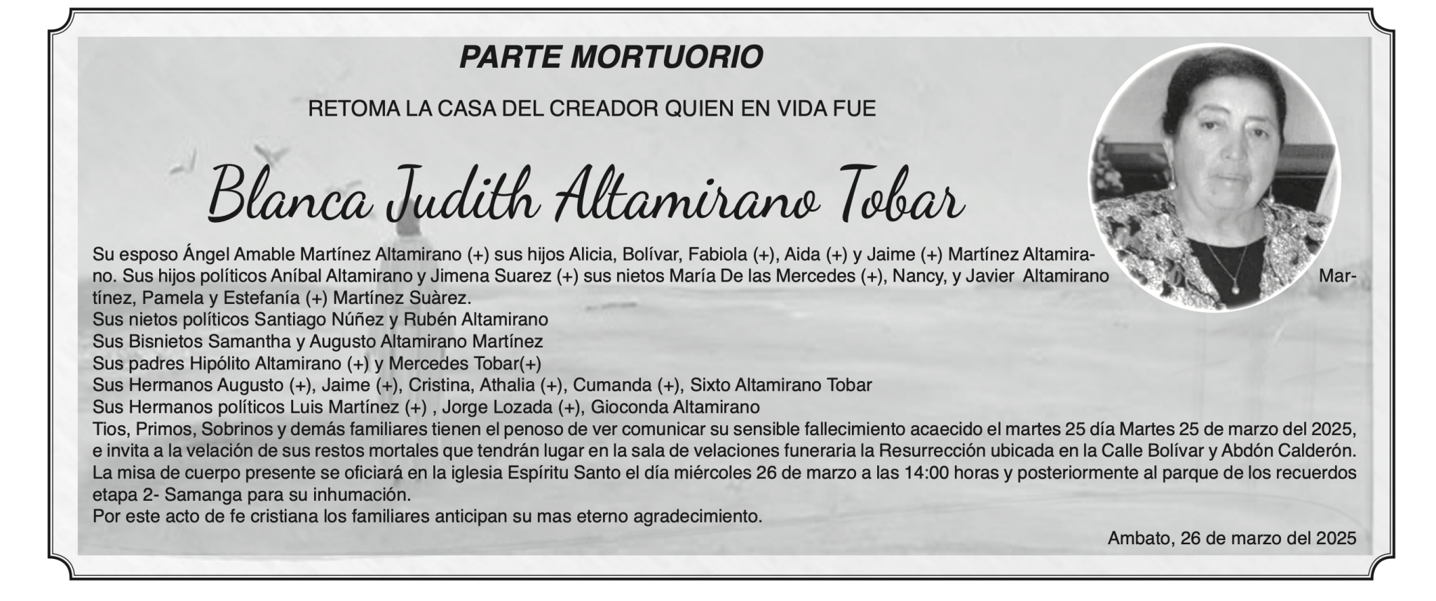 Partes Mortuorios archivos - El Heraldo