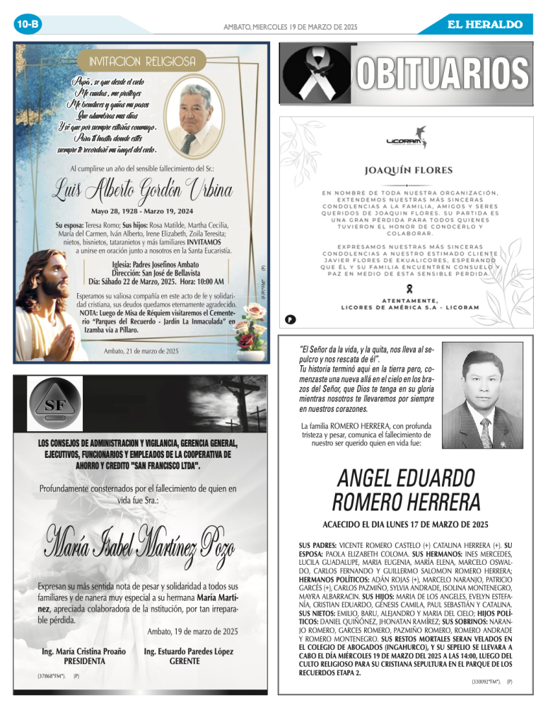 Partes Mortuorios archivos - El Heraldo