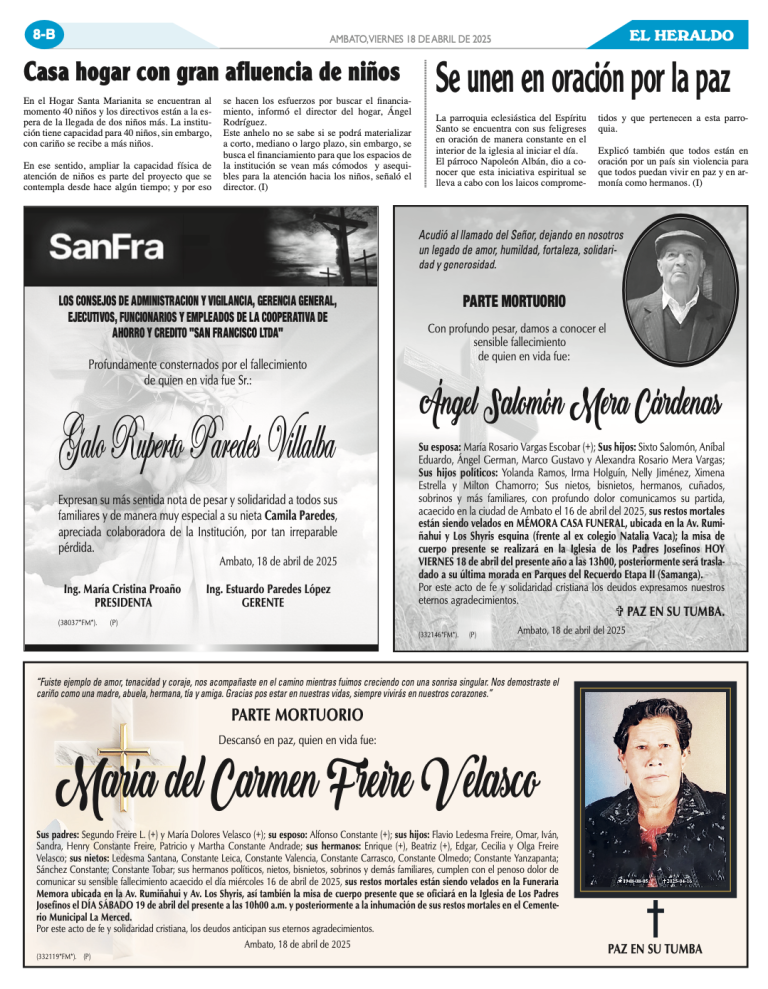 Partes Mortuorios archivos - El Heraldo